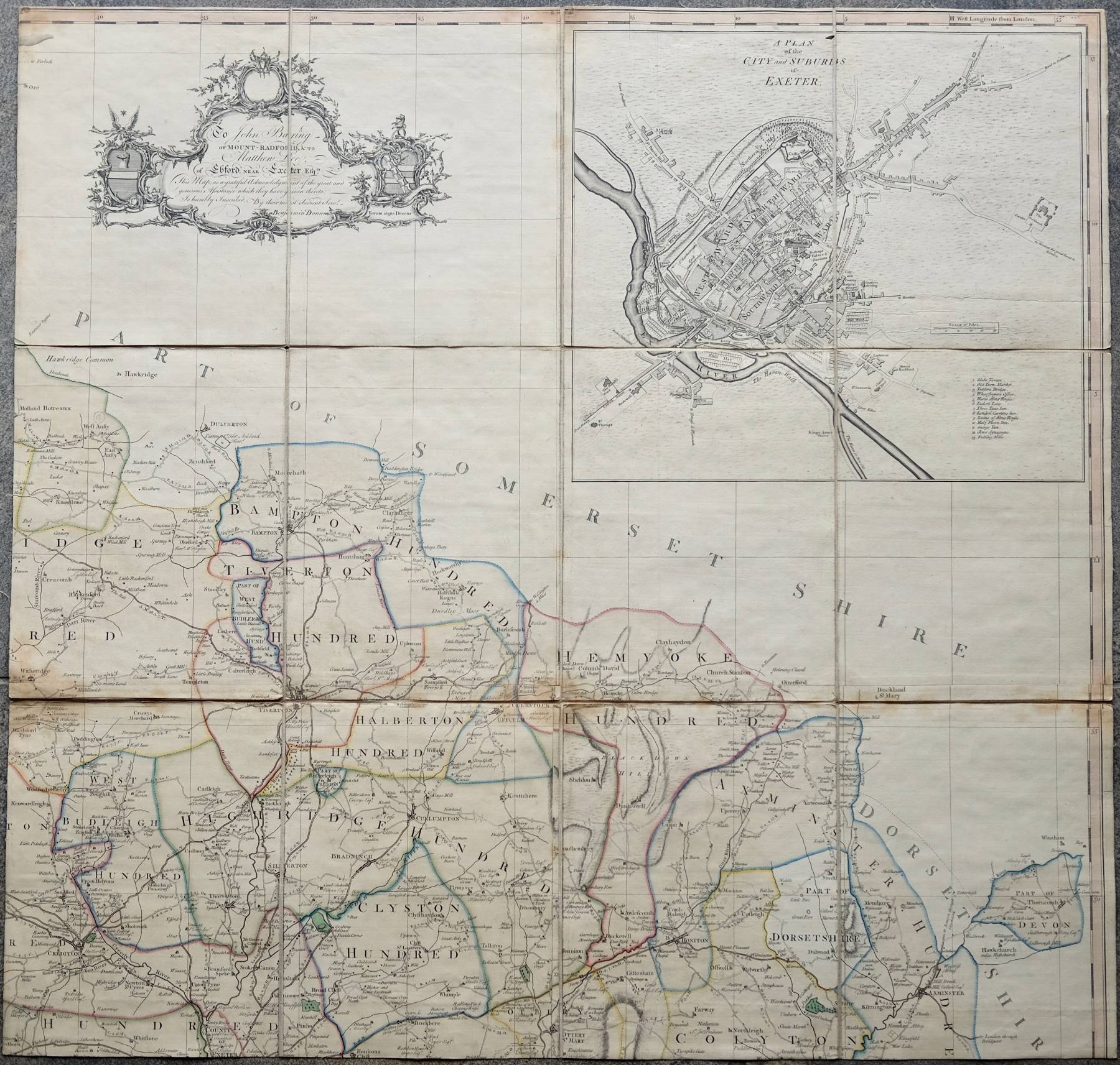 Devon Antique Maps, Old Maps of Devon, Vintage Maps of Devon, UK