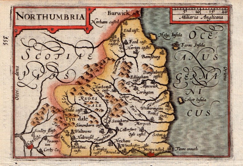 Northumberland Antique Maps, Old Maps of Northumberland, Vintage Maps ...