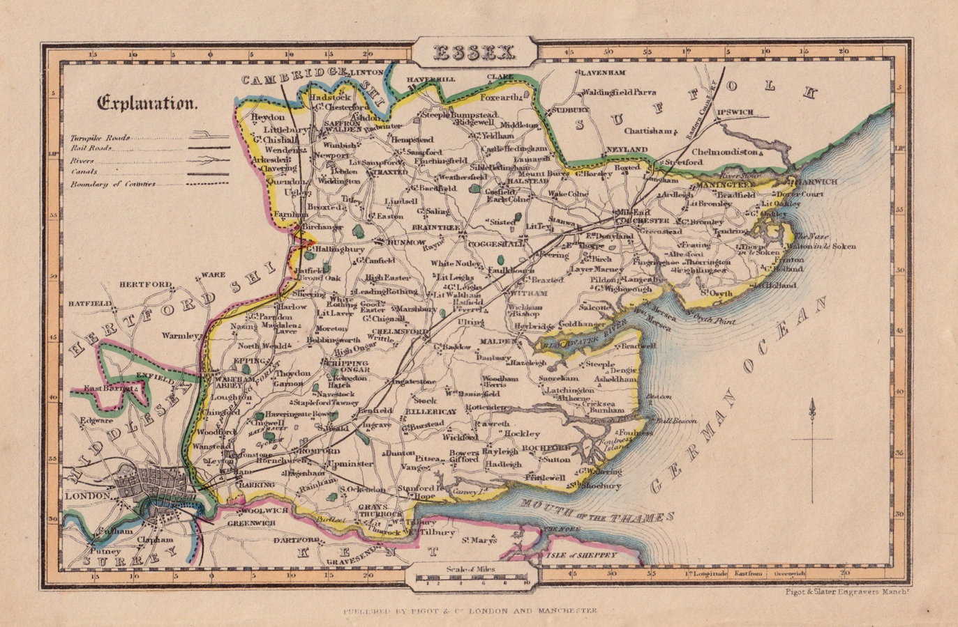 Essex Antique Maps Old Maps Of Essex Vintage Maps Of Essex Uk