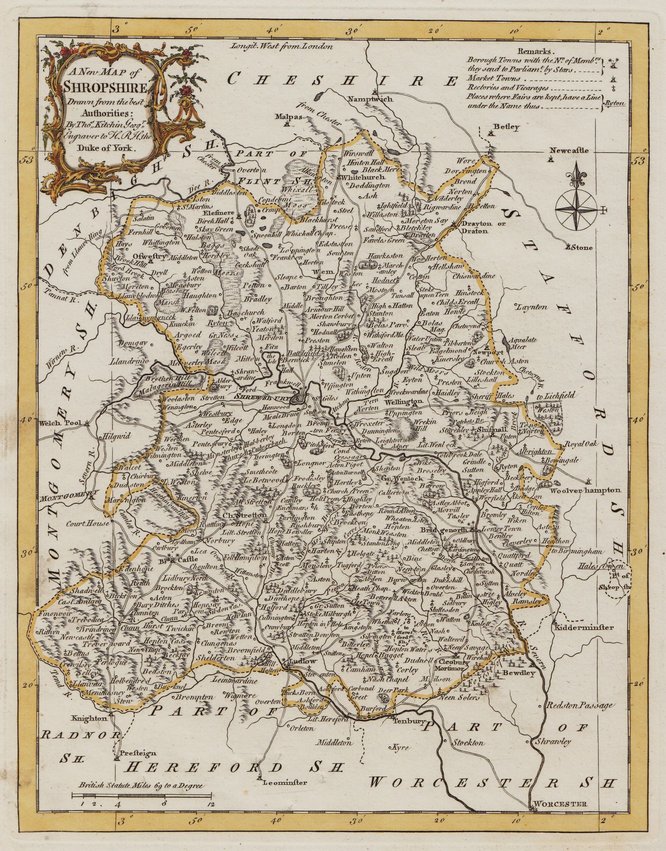 Shropshire Antique Maps, Old Maps of Rutland, Vintage Maps of Rutland, UK