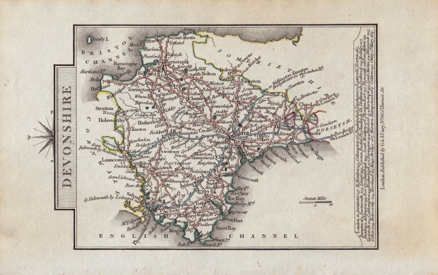 Devon Antique Maps, Old Maps of Devon, Vintage Maps of Devon, UK