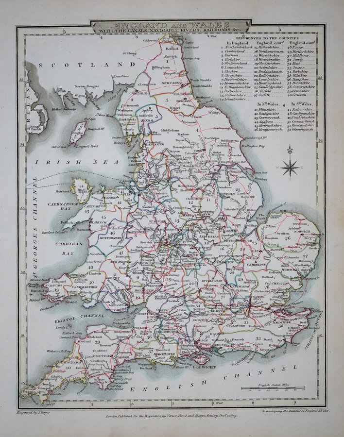 Waterways & Railways. Antique Waterway Maps, Antique Railway Maps ...