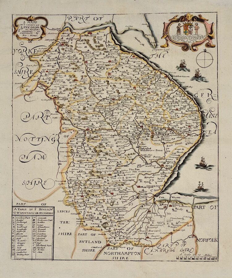 Lincolnshire Antique Maps, Old Maps of Lincolnshire, Vintage Maps of ...
