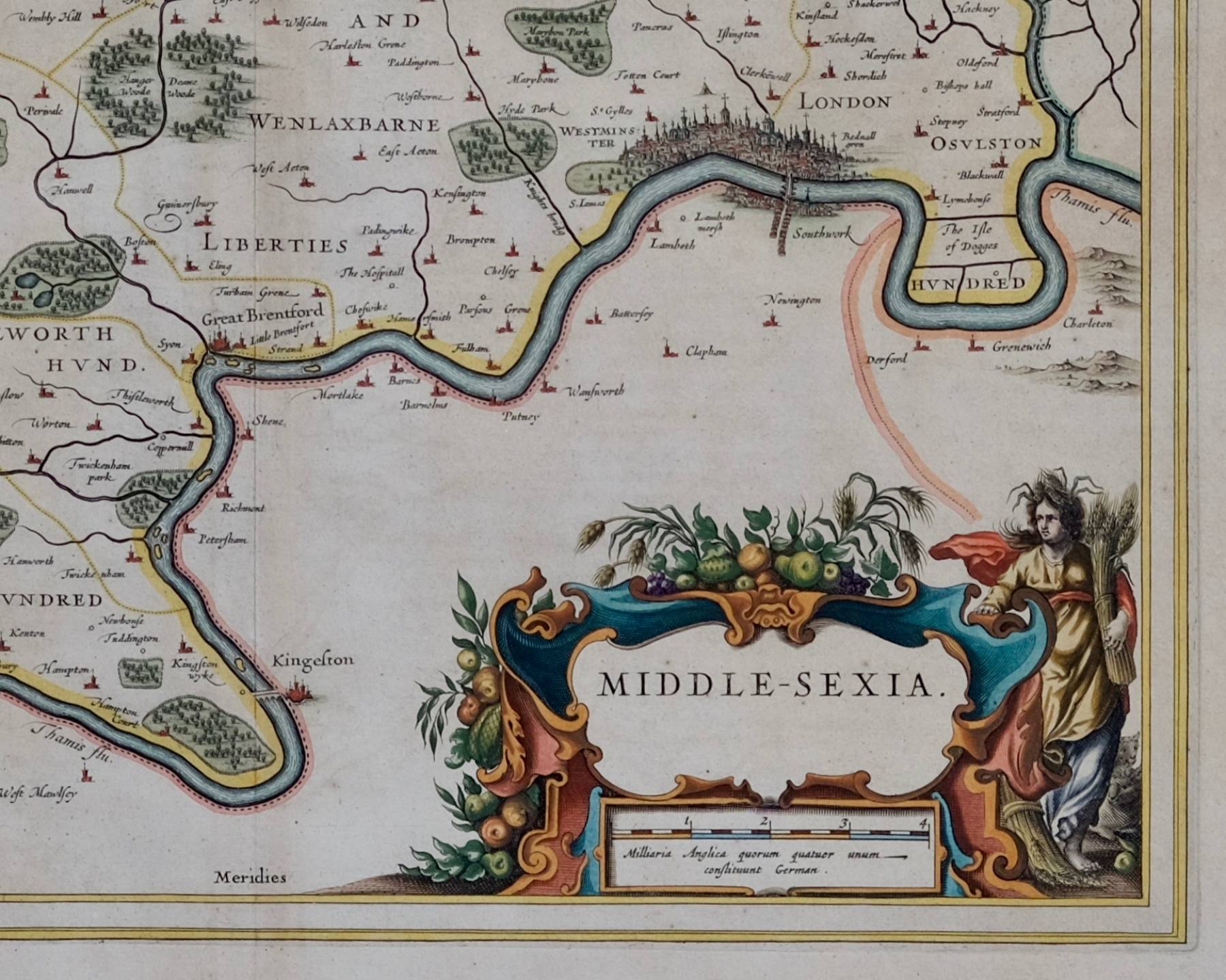 Middlesex Antique Maps, Old Maps of Middlesex, Vintage Maps of ...