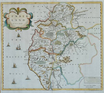 English Counties Antique Maps, Old Maps of English Counties, Vintage ...