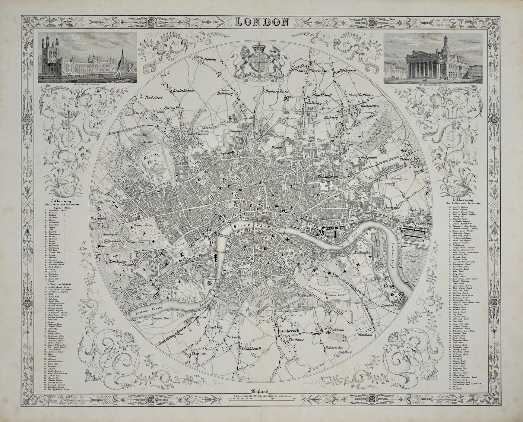 London Antique Maps, Vintage Maps of London, Old Maps of London ...