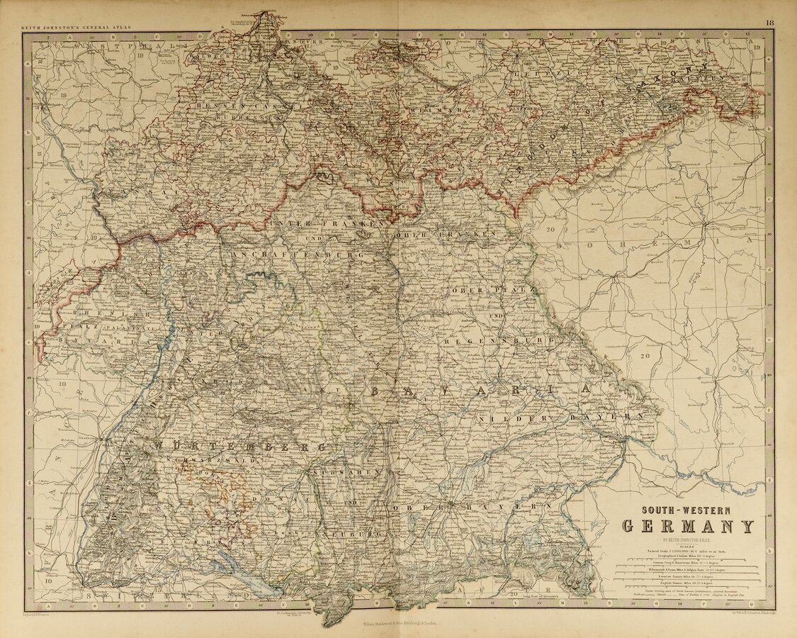 Maps of Germany and parts of Germany.