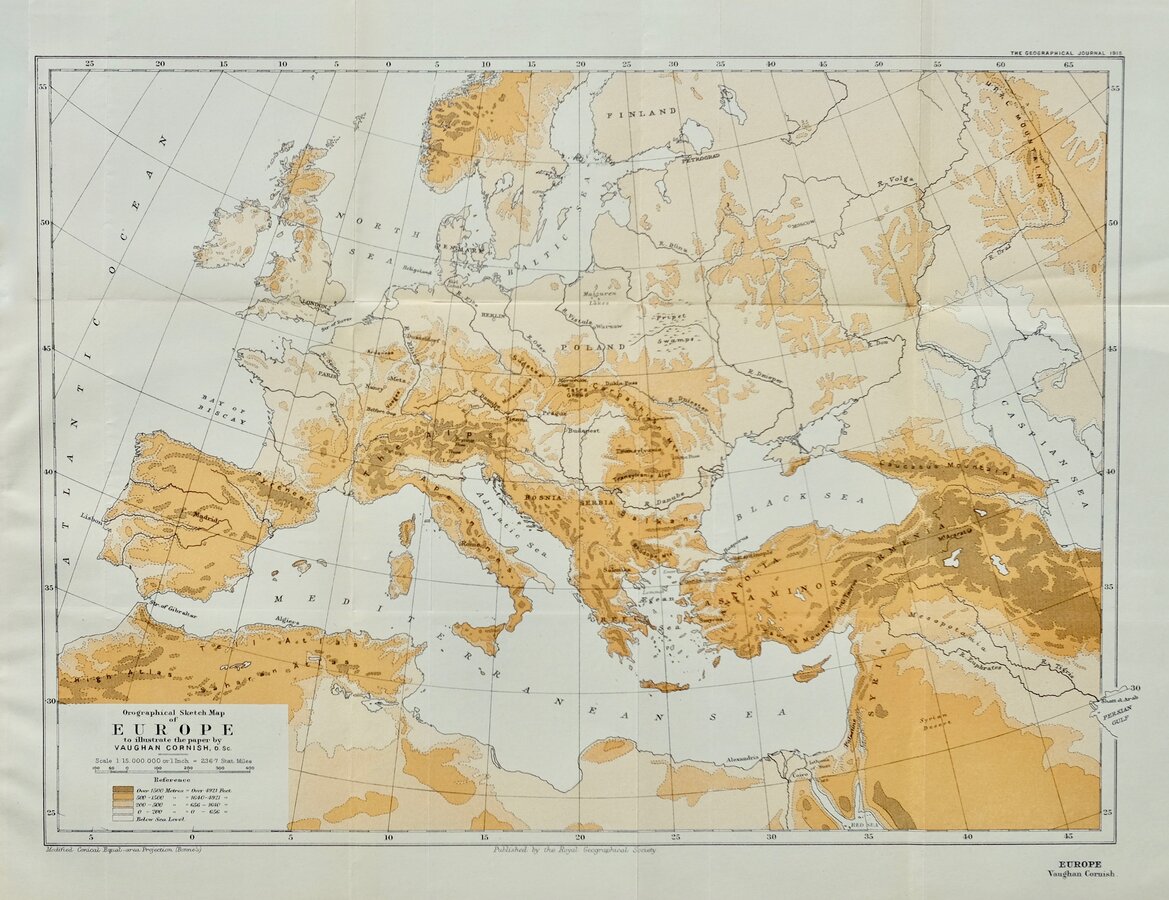 Antique Maps of the Whole of Europe.