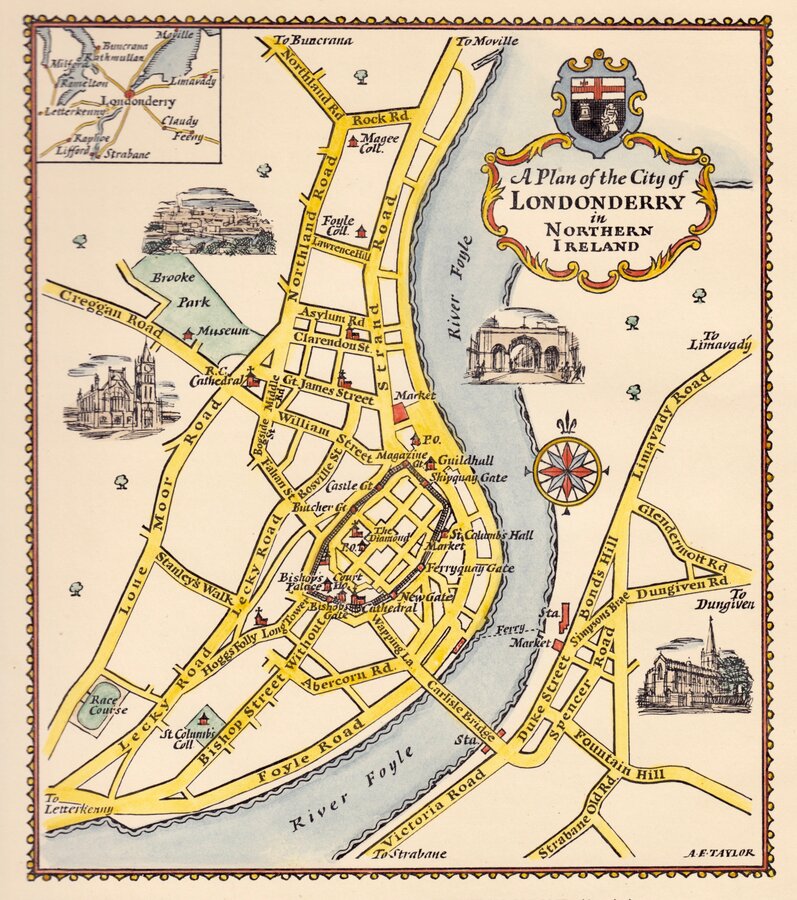 Town Plans, Antique Maps, Vintage Maps, Old Maps, York, St Albans ...