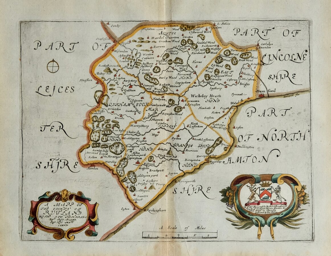 Rutland Antique Maps, Old Maps of Rutland, Vintage Maps of Rutland, UK