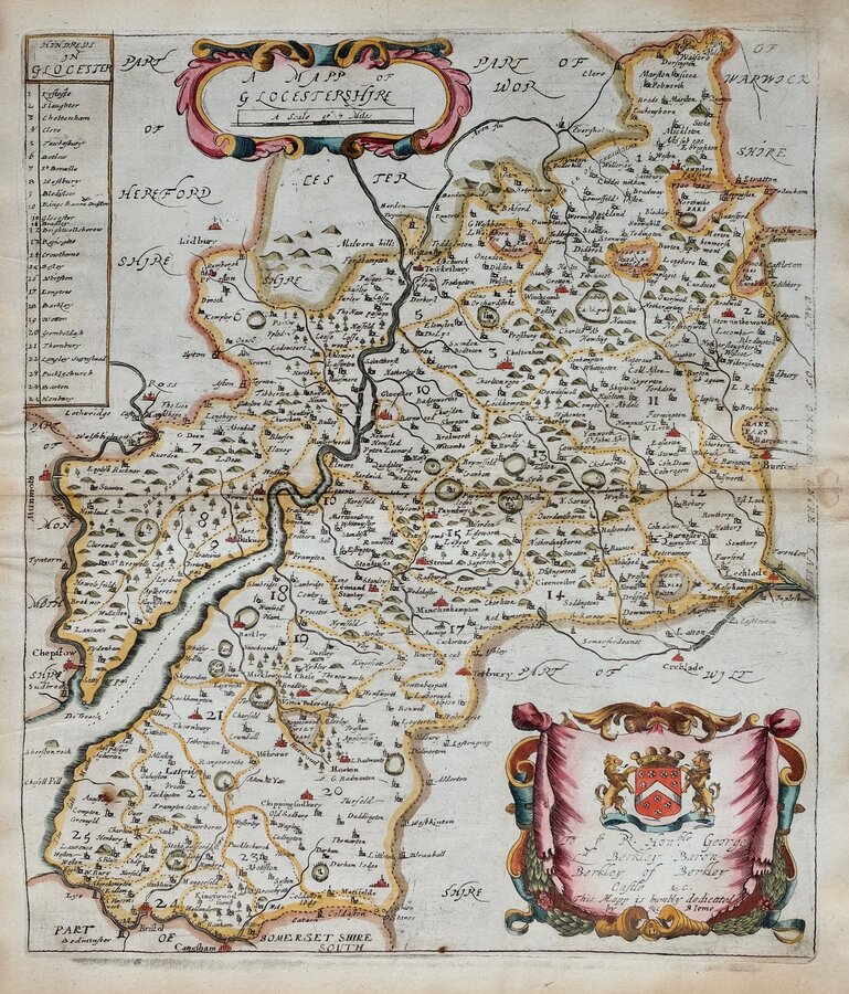 Gloucestershire Antique Maps, Old Maps of Gloucestershire, Vintage Maps ...