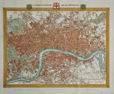 London Antique Maps, Vintage Maps of London, Old Maps of London ...